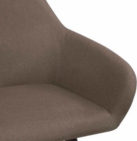 Jídelní židle 2 ks hnědé textil 283462