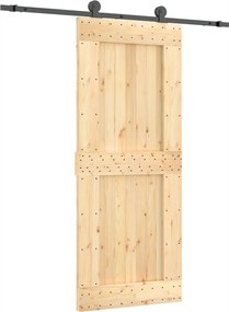 vidaXL Posuvné dveře s kováním 85 x 210 cm masivní borové dřevo [3203052]