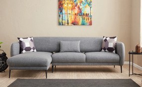 Hanah Home Rohová pohovka VENUS šedá levá 825BLC2767