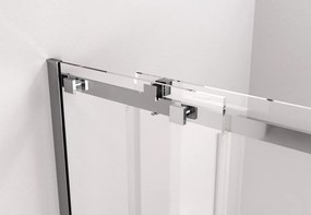Polysan Polysan, THRON LINE SQUARE sprchové dveře 1400 mm, hranaté pojezdy, čiré sklo, TL5014-5002