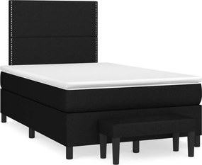 Box spring postel s matrací černá 120x200 cm textil 3136503