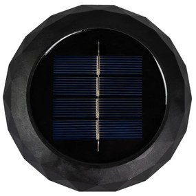 Exteriérové ​​solární svítidlo Tom, 1x transparentní/černé plastové stínítko, RGB, sada 2ks