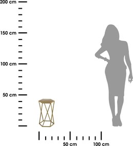 Stojan na květiny LONLY 40 cm zlatý