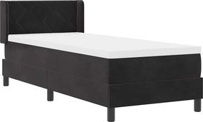 Postel s boxspringem s čelo Černý 200 x 80 cm samet 3341494