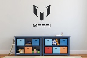 Lepy.cz Samolepka na zeď Messi - Logo Velikost (šířka x výška): 30x36cm, Barevná varianta: Bílá