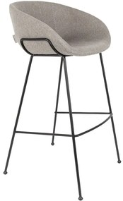 OnaDnes -20% Šedá látková barová židle ZUIVER FESTON 76 cm