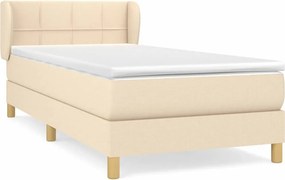 Box spring postel s matrací krémová 100 x 200 cm textil 3126786