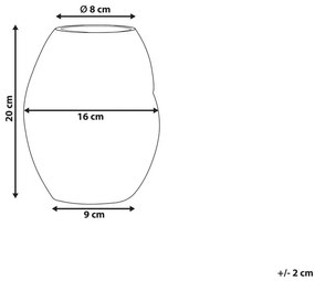 Sklo Váza na květiny 20 Oranžová GERAKINI Beliani