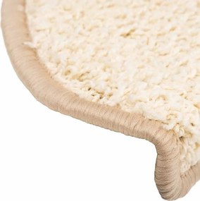 Schodové rohože 30 ks 65 x 21 x 4 cm krémové, půlkulaté, velké 3365816