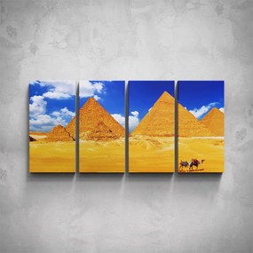 4-dílný obraz - Sluneční pyramidy - PopyDesign