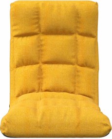 Skládací lenoška na podlahu hořčicově žlutá textil 336591