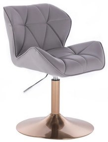 LuxuryForm Židle MILANO na zlatém talíři - šedá