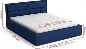 Casarredo - Komfort nábytek Čalouněná postel WENDY 120x200, výběr látek | potah: victoria 14864