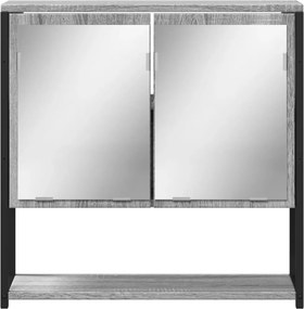vidaXL Koupelnová skříňka se zrcadlem 60x16x60 cm kompozit [842424] Barva: Černá
