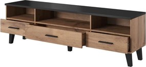 TV stolek Lotta 180 cm dub wotan/černý