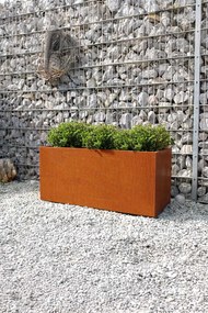 Truhlík MAXI, corten, šířka 100 cm, hnědý
