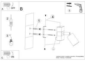 Sollux SL.1343 - Nástěnné bodové svítidlo FAGER 1xGU10/10W/230V černá