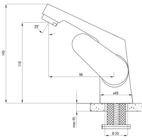 Deante BGL_020N - Umyvadlová baterie LEMON lesklý chrom