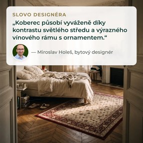Angel Carpet, Kusový koberec Sultan 21 Red, 160x230, červená, kancelář