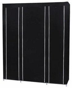Songmics Šatní skříň, látková, černá 150 x 175 x 45 cm