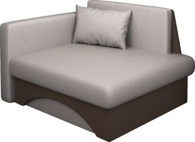 Rozkládací křeslo, béžovošedá Taupe/hnědá, KUBOŠ NEW UNI