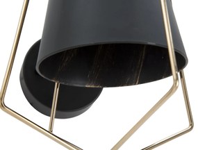 Nástěnné svítidlo Mauro Ferretti Elviom Dark, 18x28x28 cm, černá/zlatá