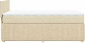 Box spring postel s matrací krémová 100 x 200 cm textil 3287365
