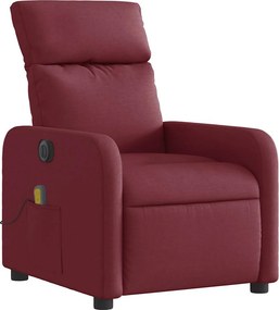 Elektrické masážní polohovací křeslo vínové textil 3206693