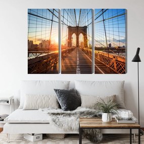 Vícedílný obraz Brooklynský Most V New Yorku Nedostatek Nedostatek Plátno Canvas 60x40