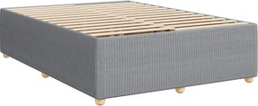 Box spring postel s matrací světle šedá 160 x 200 cm textil 3285581