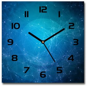 Wallmuralia Skleněné hodiny čtverec Hvězdokupy 30x30 cm