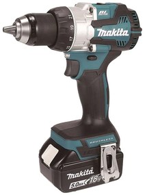 Makita - 18V AKU vrtací šroubovák, 2x aku Li-ion LXT 5,0 Ah, nabíječka DDF489RTJ