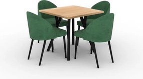 ADRK Furniture Sada stůl s židlemi RODOS 84 SE-ROD-84-CG