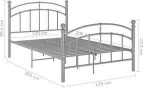 vidaXL Rám postele kov 120 x 200 cm [324975] Barva: Černá