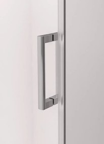 Polysan Thron Line Round sprchové dveře do niky 140 x 200 cm posuvné kulaté pojezdy chrom sklo čiré TL5014-5005