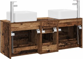 Sada koupelnových skříněk 3 ks Staré dřevo 49,5 x 41 x 63 cm 3405833