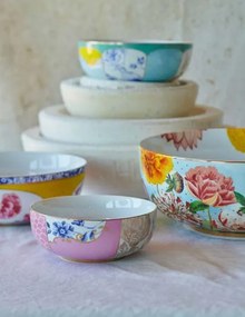 Pip Studio Royal Multi miska Ø17cm, žlutá (Porcelánová miska v designu Royal Floral)