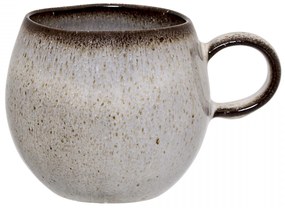 Bloomingville Keramický hrneček Sandrine Light Grey 240 ml, šedá barva, keramika