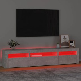 TV skříňka s LED osvětlením betonově šedá 195x35x40 cm 3152741