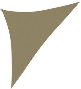 vidaXL Stínící plachta oxfordská látka trojúhelníková 5x5x6 m béžová