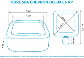Intex | Vířivý bazén Pure Spa Chevron Deluxe 6 NP | 11400292