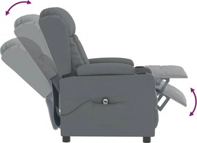 Elektrické polohovací křeslo šedé umělá kůže 3098805