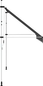 vidaXL Ručně zatahovací markýza 350 cm [43229] Barva: oranžová a hnědá