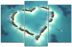 Obraz na plátně - Ostrov ve tvaru srdce 1136C (105x70 cm)