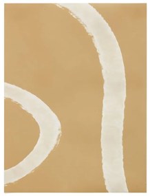 OnaDnes -20% Žlutý abstraktní plakát Kave Home Emora 56 x 42 cm