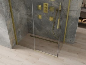 Mexen Omega sprchový kout 130x70cm, 8mm sklo, zlatý profil-čiré sklo, 825-130-070-50-00