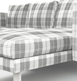 Potah na pohovku IKEA Norsborg 3-místná se šezlongem barva šedá látka pletený vzor, vzorované