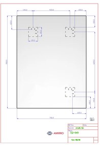 Amirro Zrcadlo na chodbu do předsíně nástěnné PURE 5 mm 70 x 90 cm  s leštěnou hranou 712-949