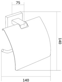 Mexen příslušenství, Arno držák na toaletní papír, bílá, 7020733-20