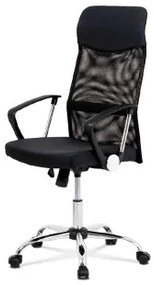 Autronic Kancelářská židle řady BASIC, potah černá látka a síťovina MESH, houpací mechani KA-E301 BK